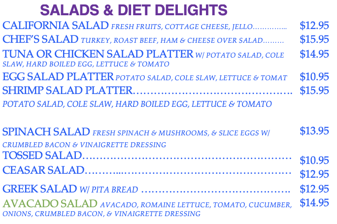 MENU – Athens Diner